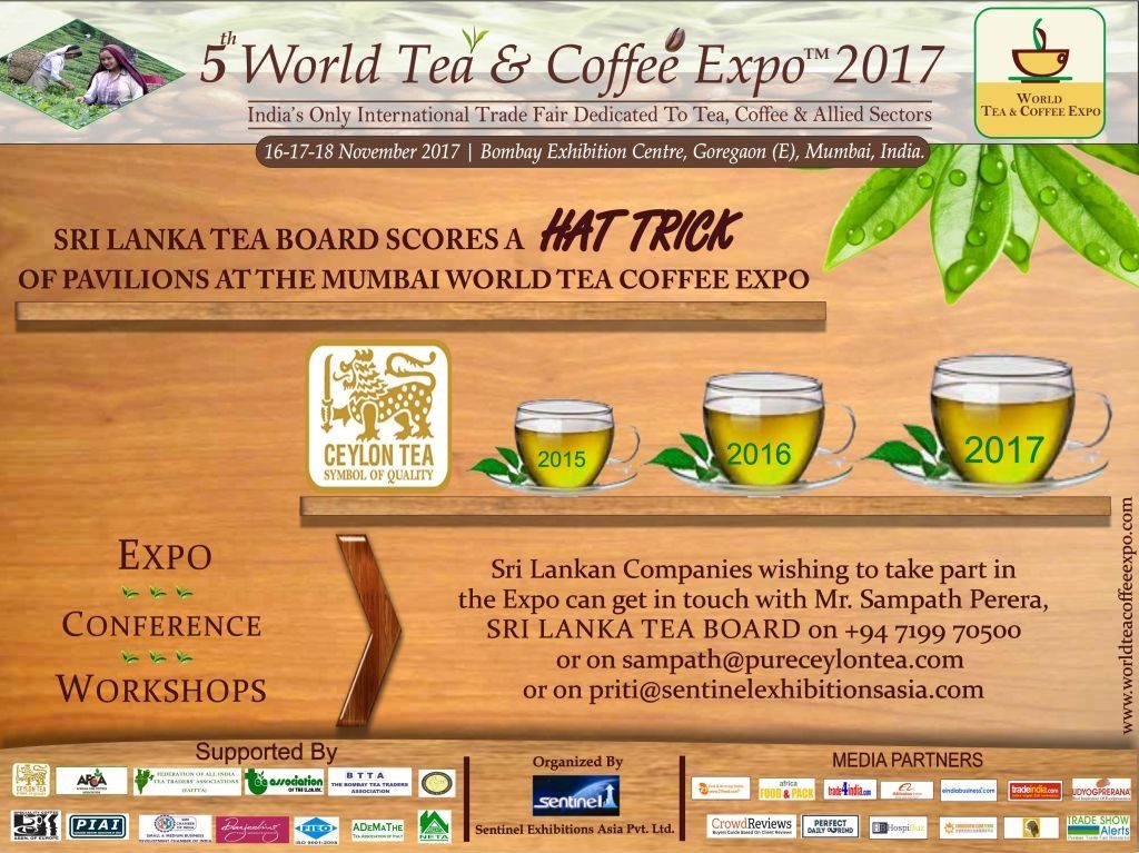 Sri Lanka Tea Board scores Hat Trick of Pavilions at World Tea Coffee ...