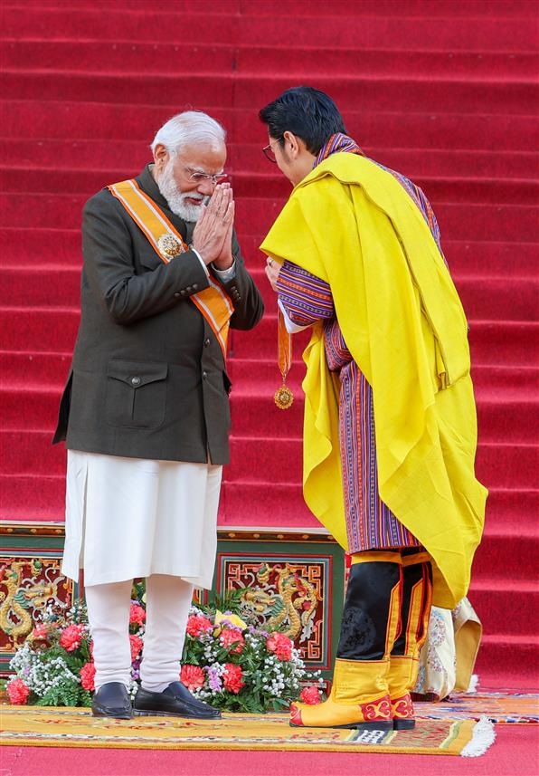 PM Modi conferred with the Order of the Druk Gyalpo
