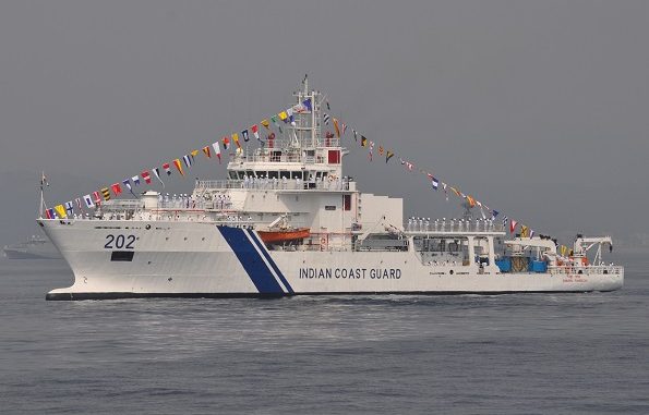 ICG Ship Samudra Paheredar arrives at Manila Bay, Philippines